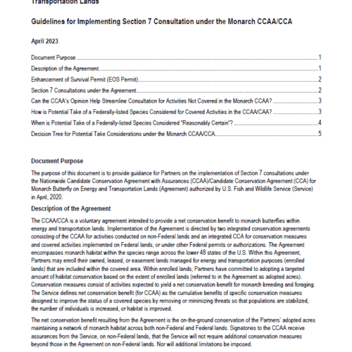 Guidelines for Partners Implementing Section 7 Consultation under the ...