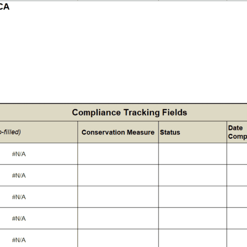 Compliance Tracking Template - Rights-of-Way as Habitat Working Group
