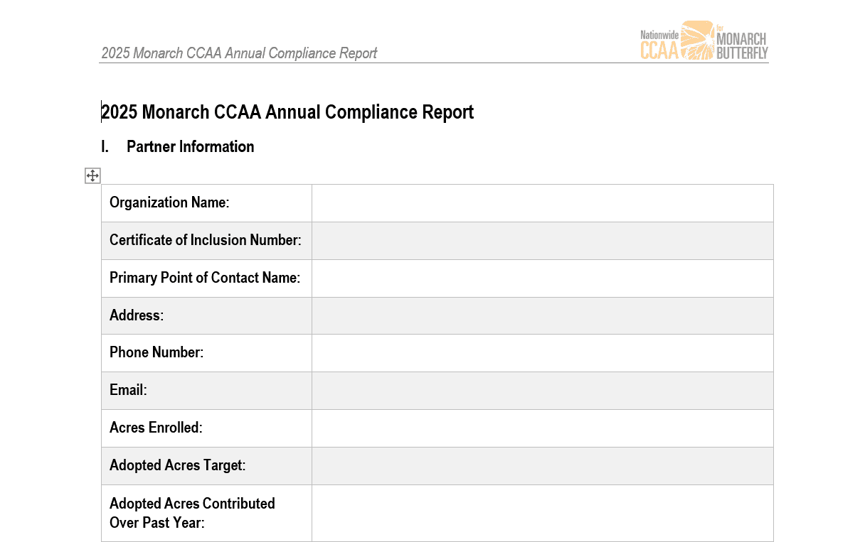 Annual Compliance Reporting Template - Rights-of-Way as Habitat Working ...
